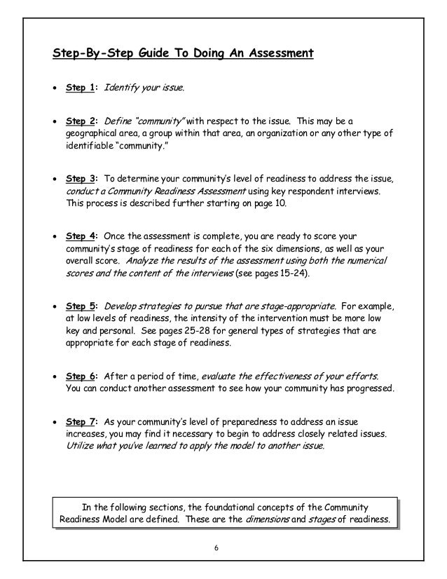 Community readiness model