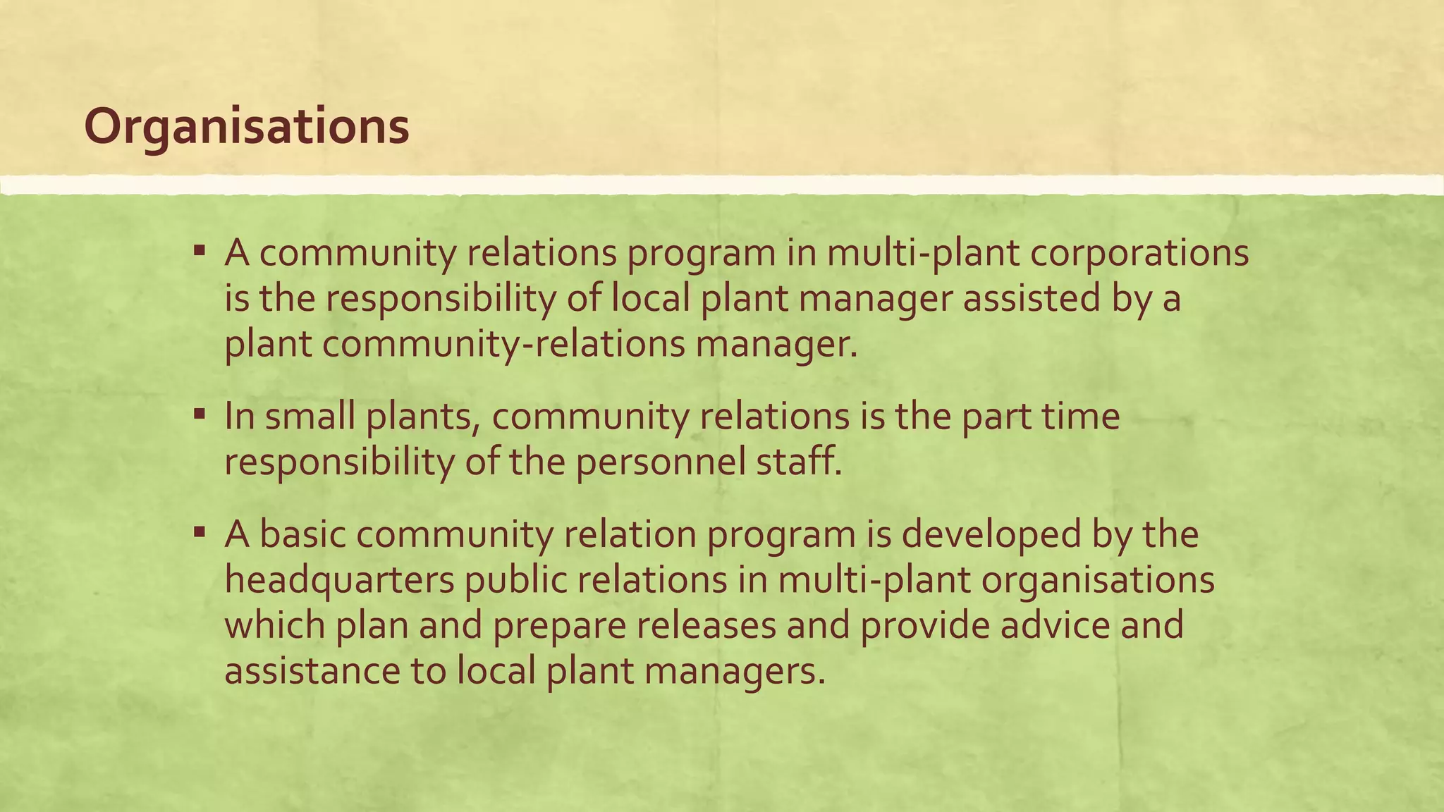 Community relations | PPTX