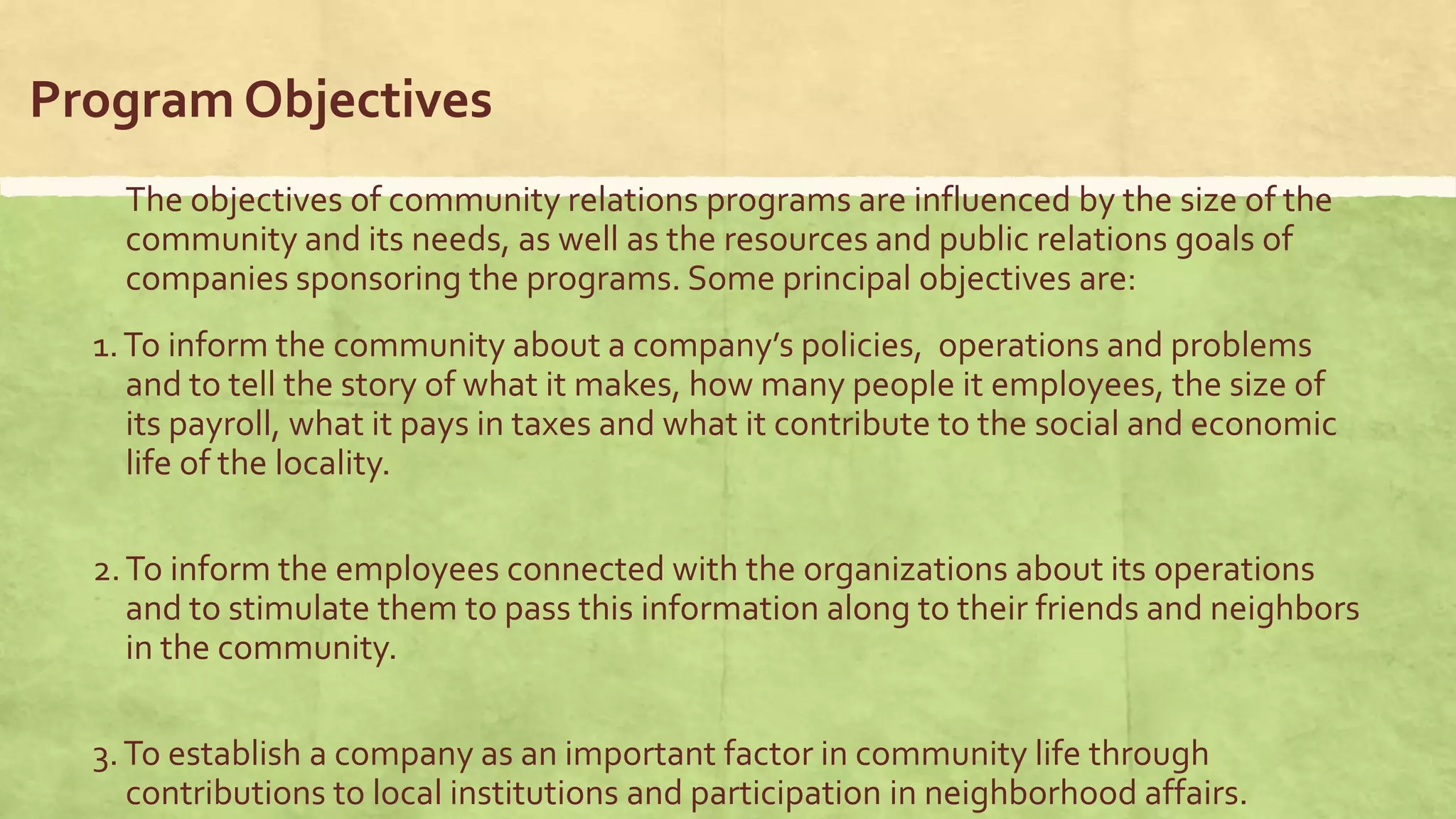 Community relations | PPTX