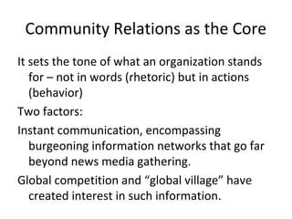 Community relations | PPT