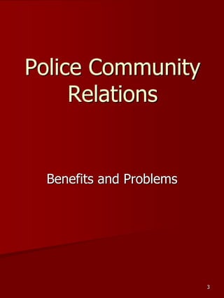 Introduction to Comunity Relations & Community Policing | PDF