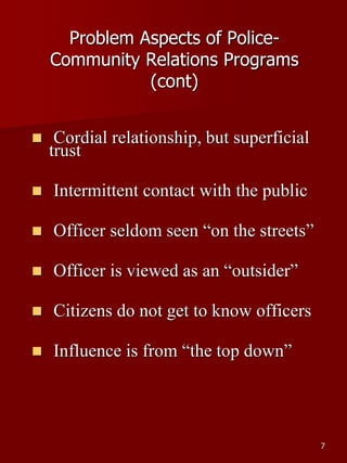Introduction to Comunity Relations & Community Policing | PDF