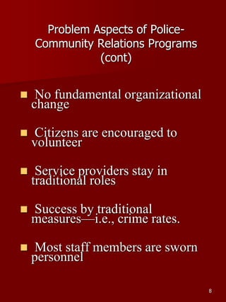 Introduction to Comunity Relations & Community Policing | PDF