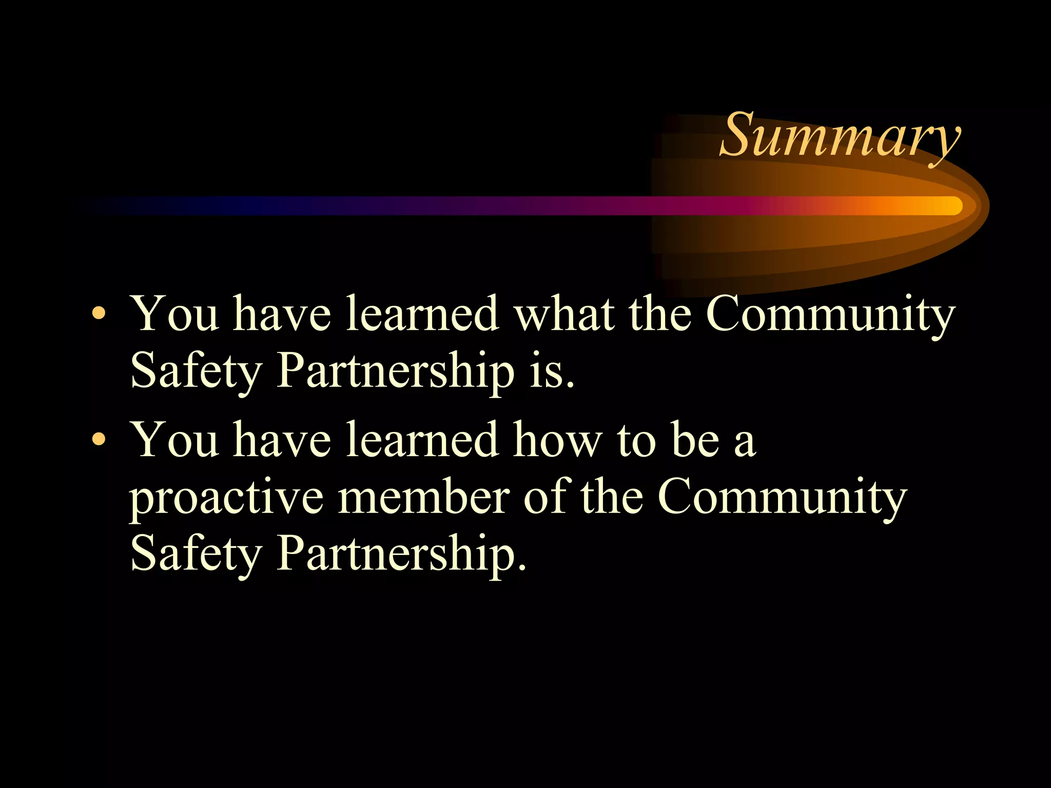 Community Safety Partnership Presentation | PPTX
