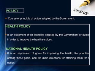 NATIONAL HEALTH POLICY | PPTX