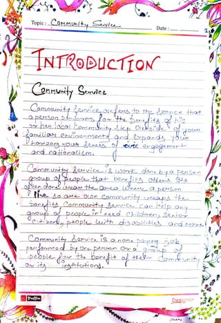 Community service | PDF