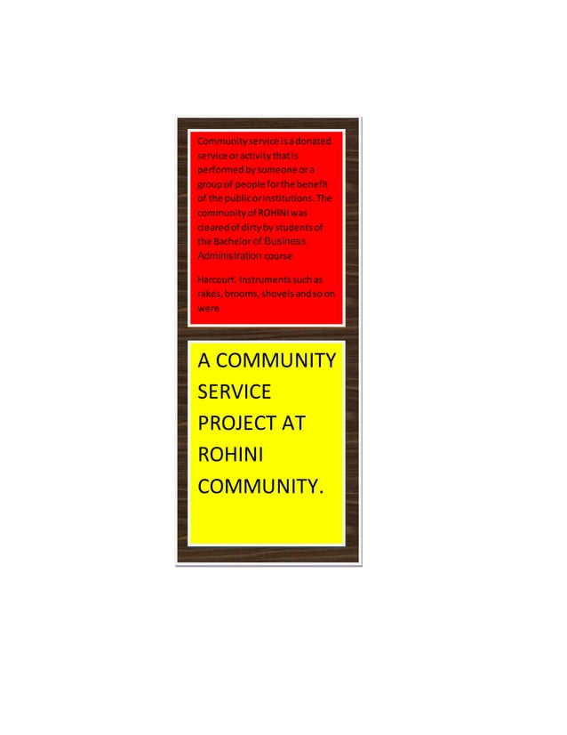 Community service project final | DOCX | Non-Profit Organizations ...