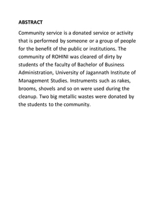 Community service project final | DOCX