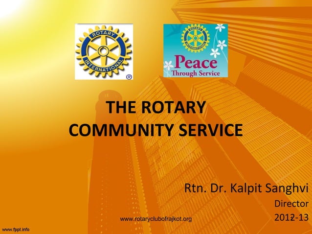 Community service projections Rotary 2012-13 | PPT | Business ...