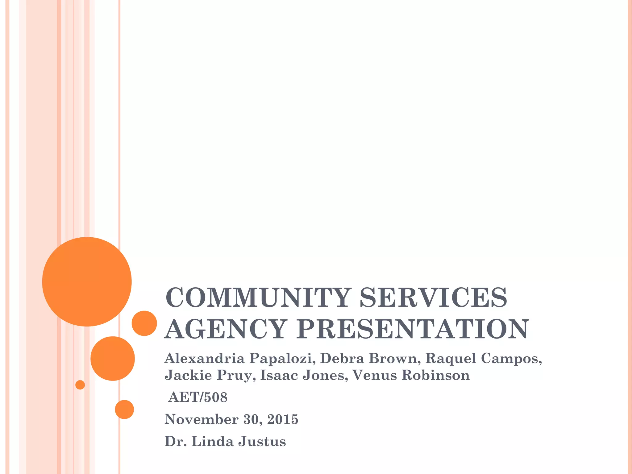 Community services agency presentation (3) | PPT