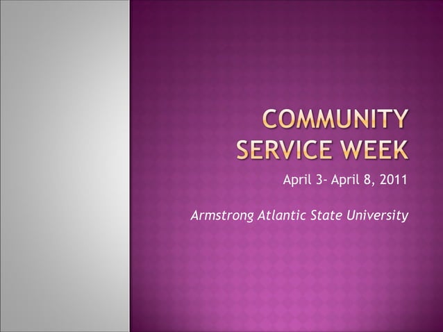 Community Service | PPT
