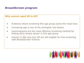 Breast Health and BreastScreen Victoria | PPTX