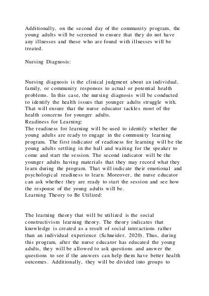 Community Teaching Work Plan ProposalGrand Canyon Univer | PDF