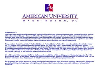 Community Text Example | PPTX | Education