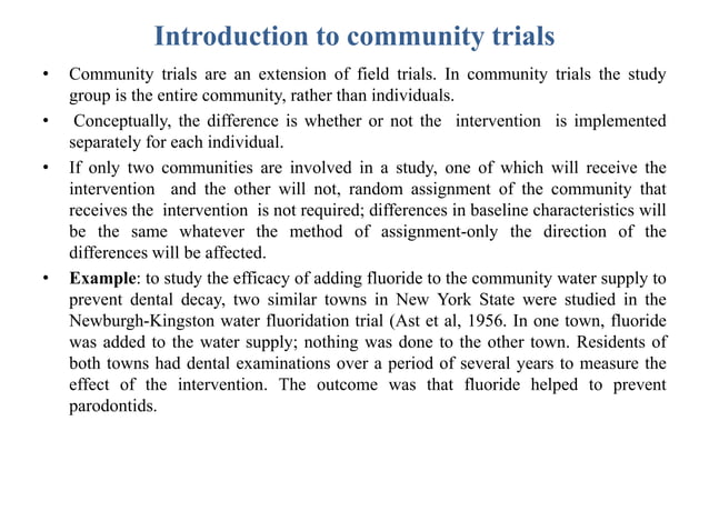 community trials.pptx | Medical Health