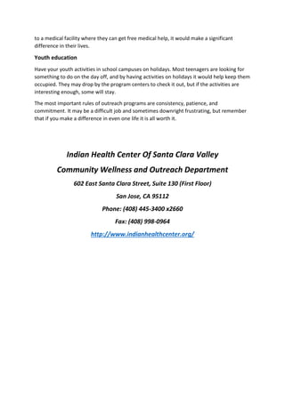 Community Wellness and Outreach Programs | PDF