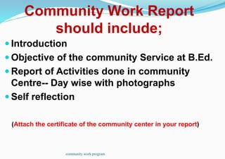 community work submission details SY BEd 2024.ppt