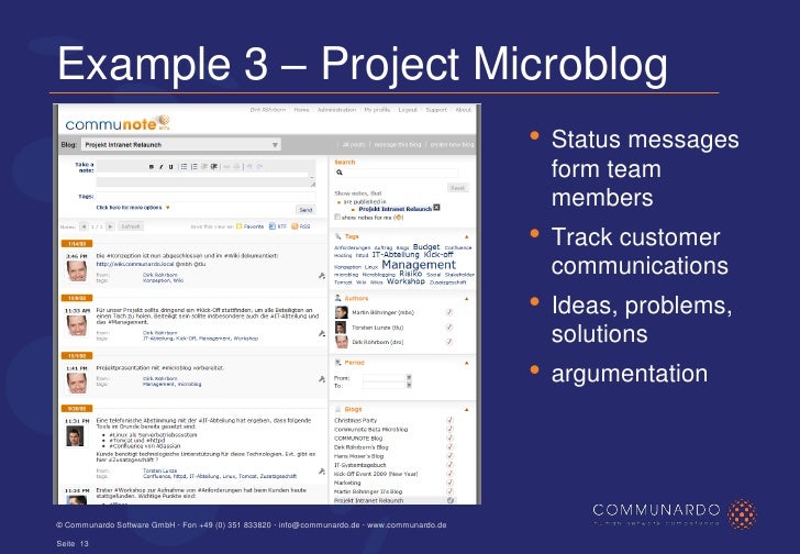 Example 3 Project Microblog