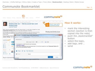 Quick Start Guide Communote 3.0 English | PPT | Free Download