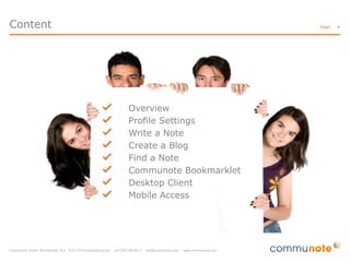 Quick Start Guide Communote 3.0 English | PDF