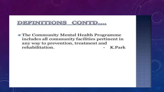 Community psychiatry ppt | PPTX