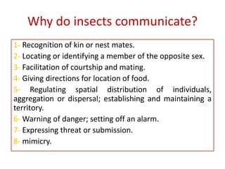 Communucation among insects | PPT