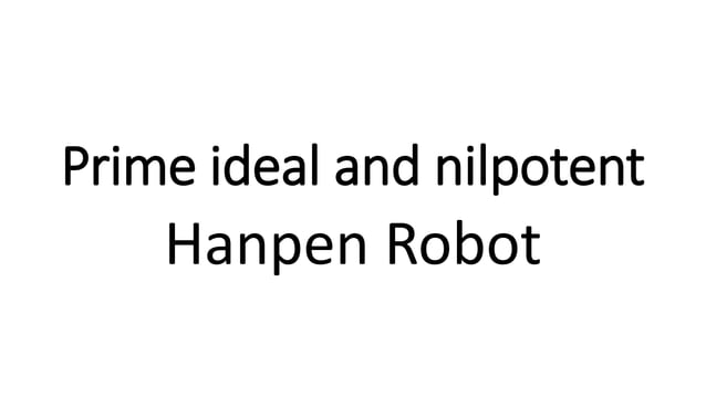 prime ideal and nilpotent | PPT