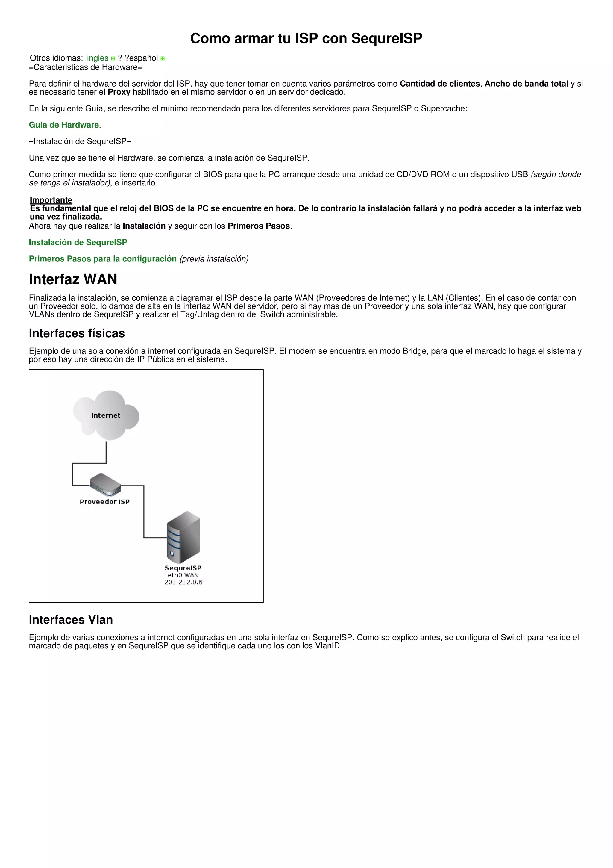 Como armar tu isp con sequre isp | PDF