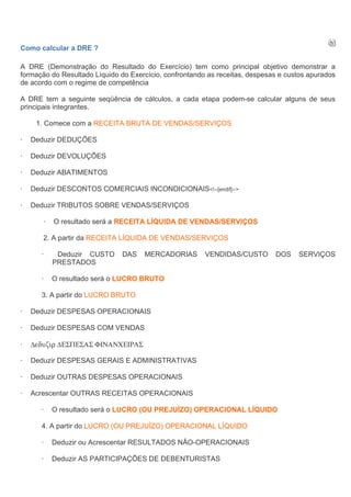 Como calcular a dre | PDF
