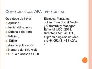 Como citar con APA | PPTX