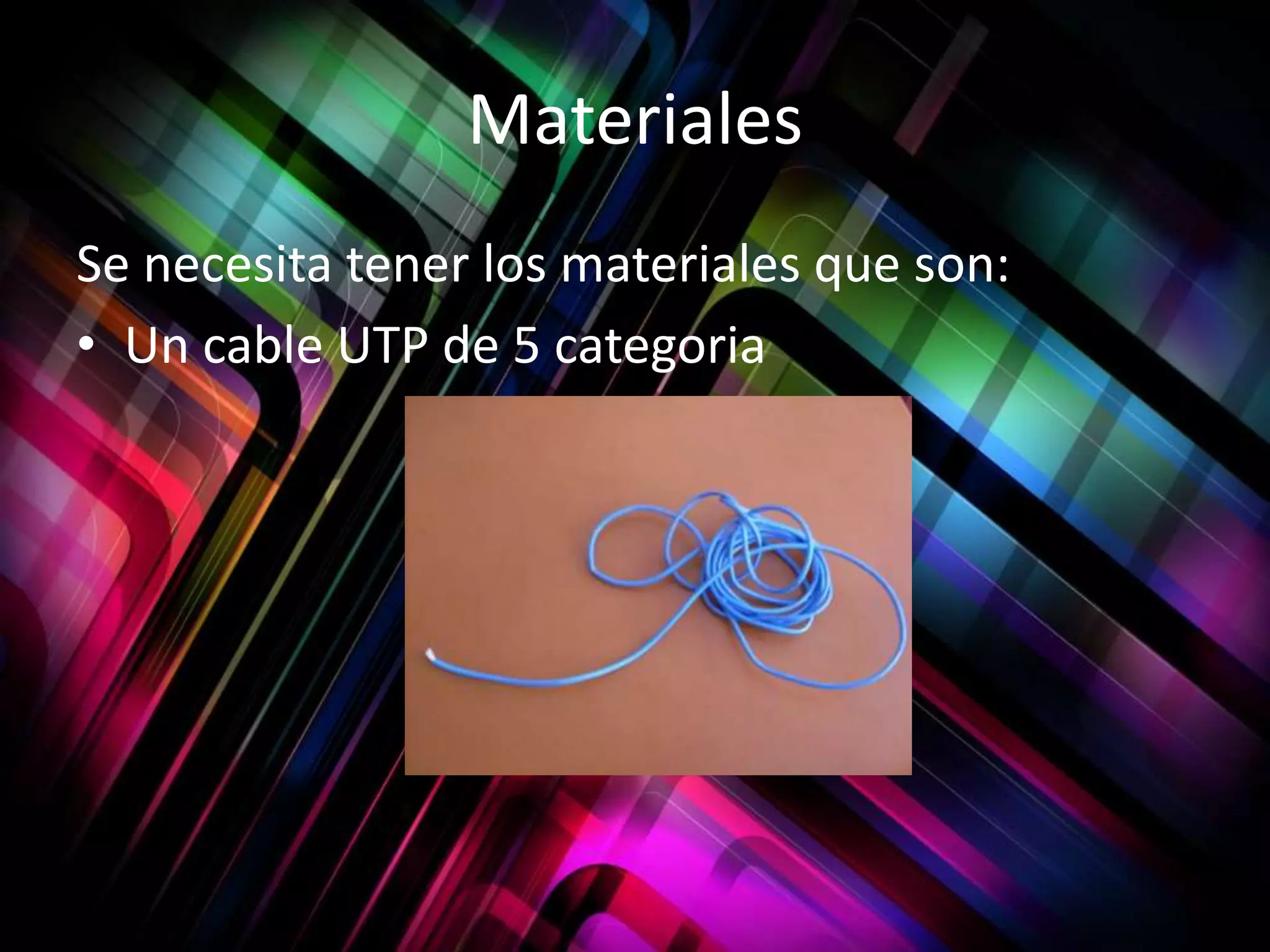 Como cortar un cable utp | PPTX