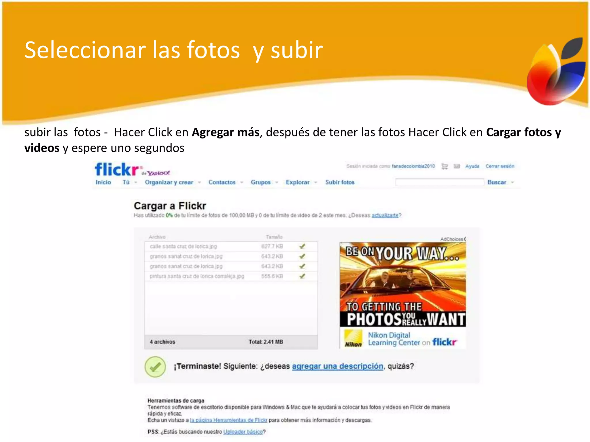 Como crear una cuenta en flickr en 10 pasos | PPTX