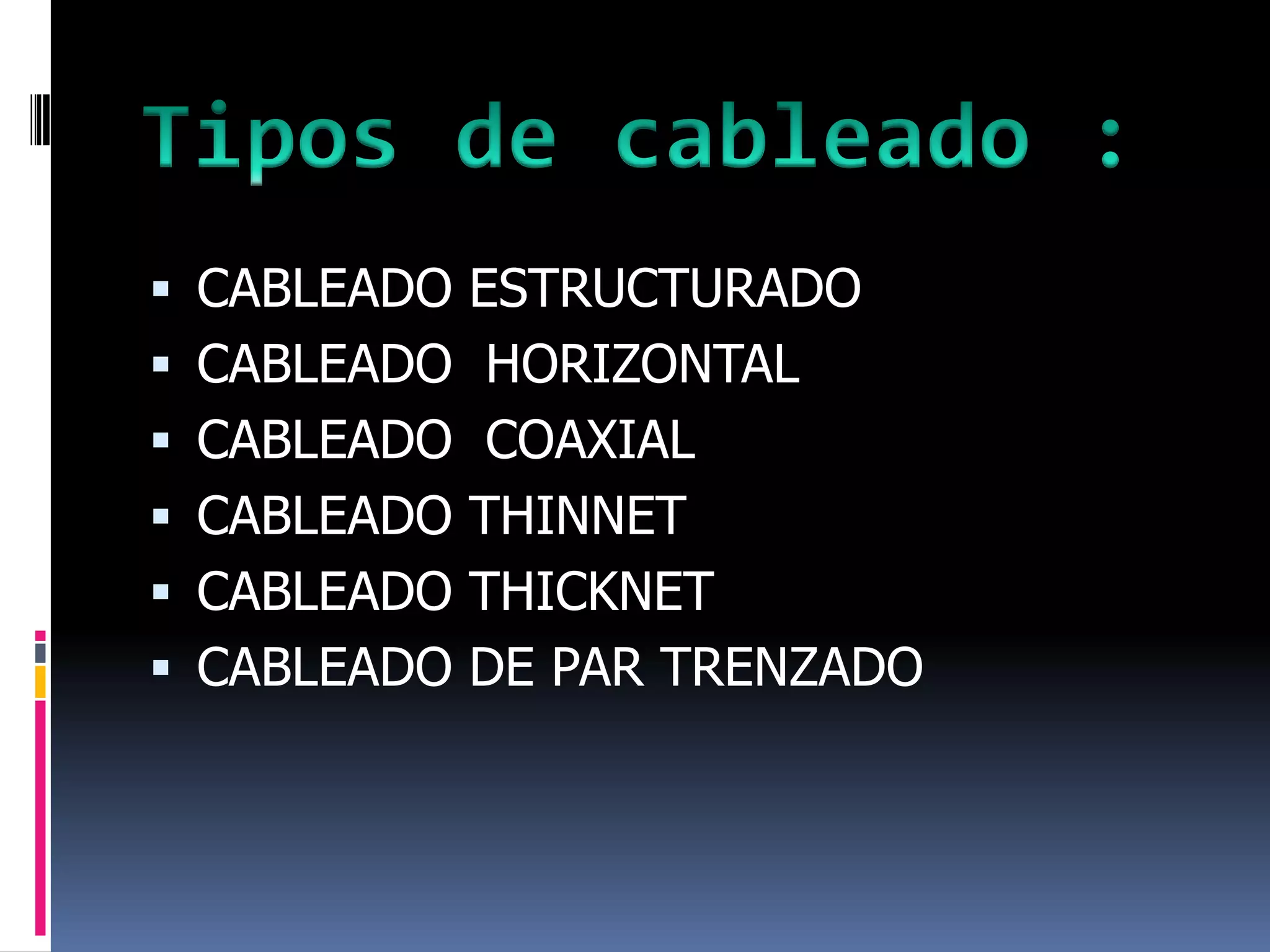 Como crear una red lan y tipos de cableado | PPTX