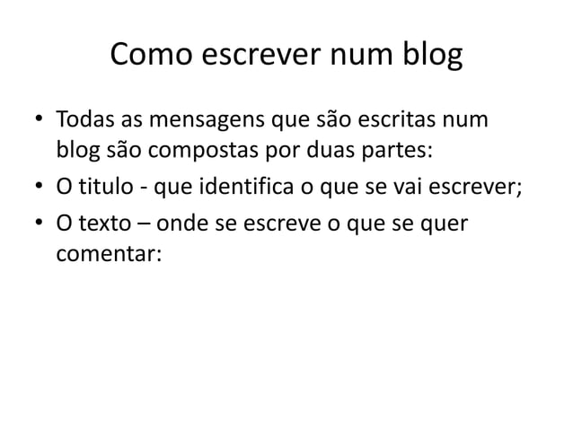 Como Criar Um Blog D Ppt