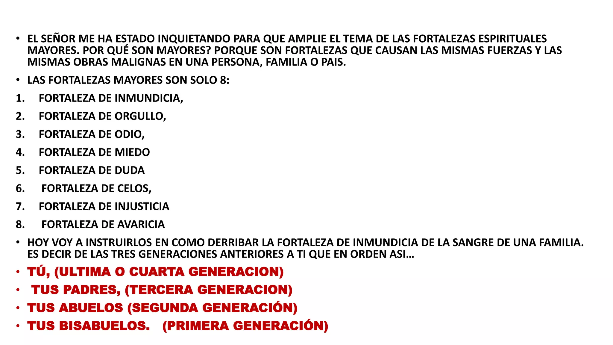 Como Derribar la Fortaleza de Inmundicia | PPT