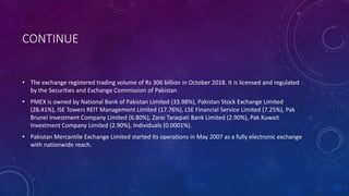 Commodities Market in Pakistan | PPT