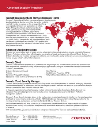 Comodo advanced endpoint protection | PDF