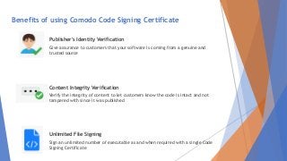 Comodo Code Signing Certificate - Features & Benefits