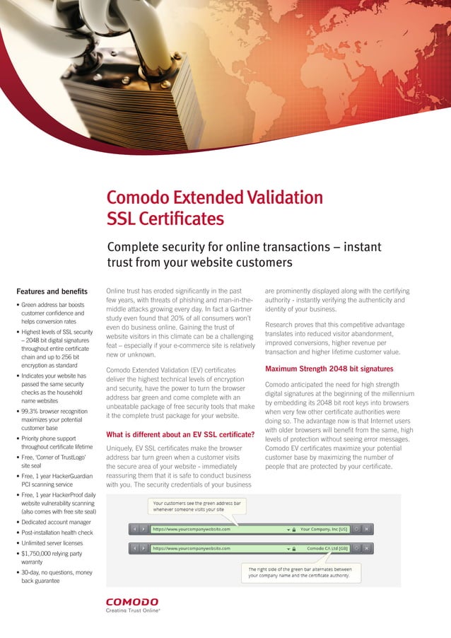 overview about comodo ev ssl certificate | PDF