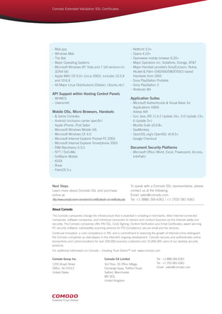 overview about comodo ev ssl certificate | PDF