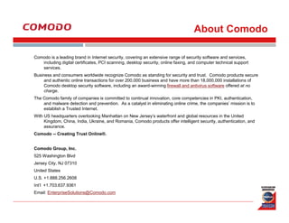 Comodo Overview Presentation Read Only | PPT