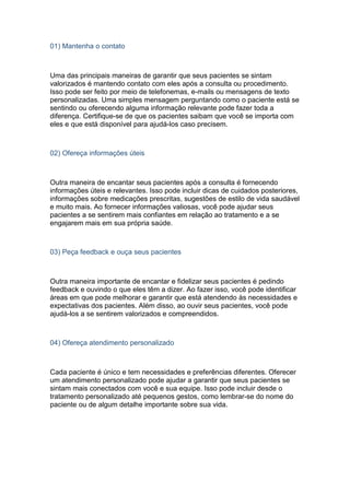 Como encantar e fidelizar seus pacientes com um póss-atendimento de ...