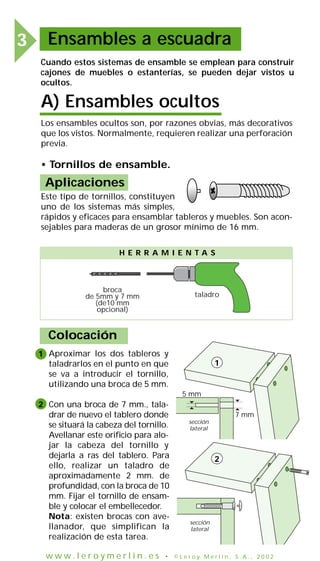 Como ensamblar mobiliario | PDF