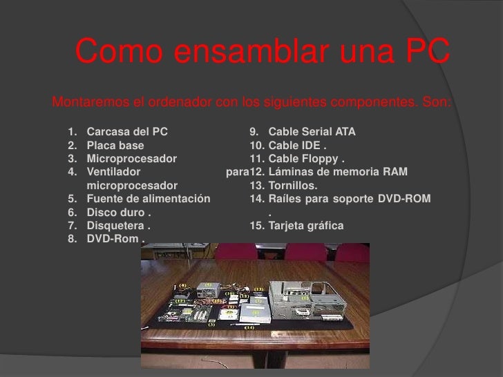 Pasos para ensamblar una computadora.: pasos para ensamblar una computadora
