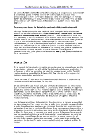 Como escribir el resumen de un artículo científico en iglés | PDF