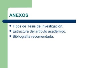 Como escribir una tesis y no morir en el intento | PPT
