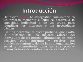 como es la autogestion en la comunidad.ppt