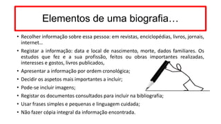 Como fazer uma biografia | PDF