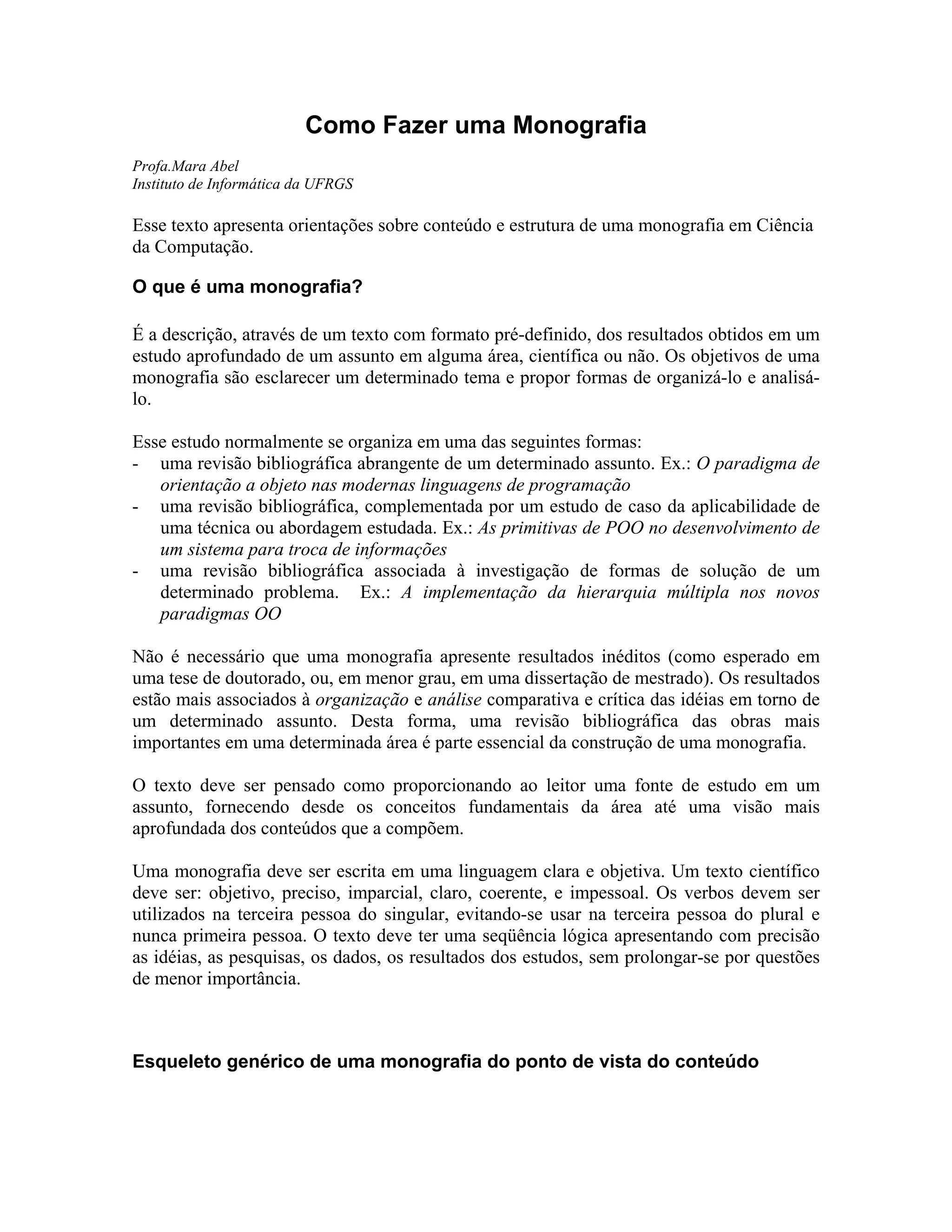 Como fazer uma monografia | PDF