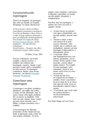 Como fazer uma reportagem | DOC